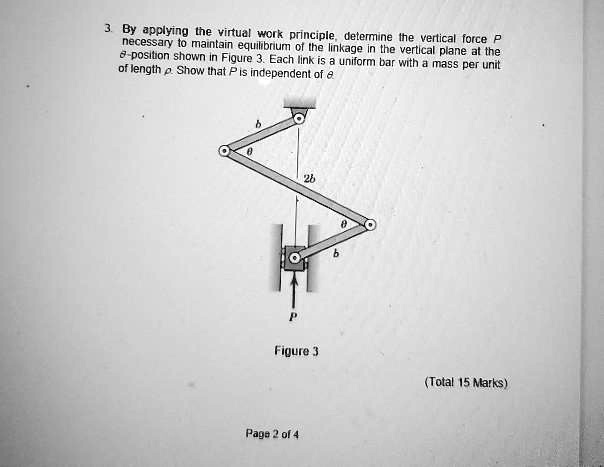 SOLVED: By applying the virtual work principle, determine the vertical ...