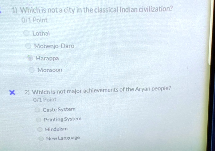 SOLVED: Which is not a city in the classical Indian civilization? 0/1 ...
