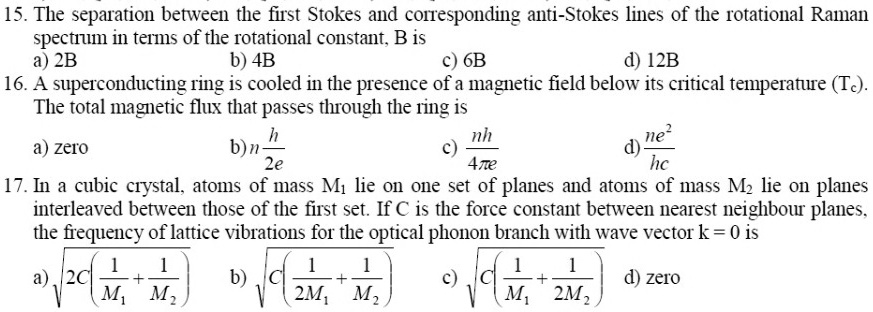 15. The separation between the first Stokes and corresponding anti ...
