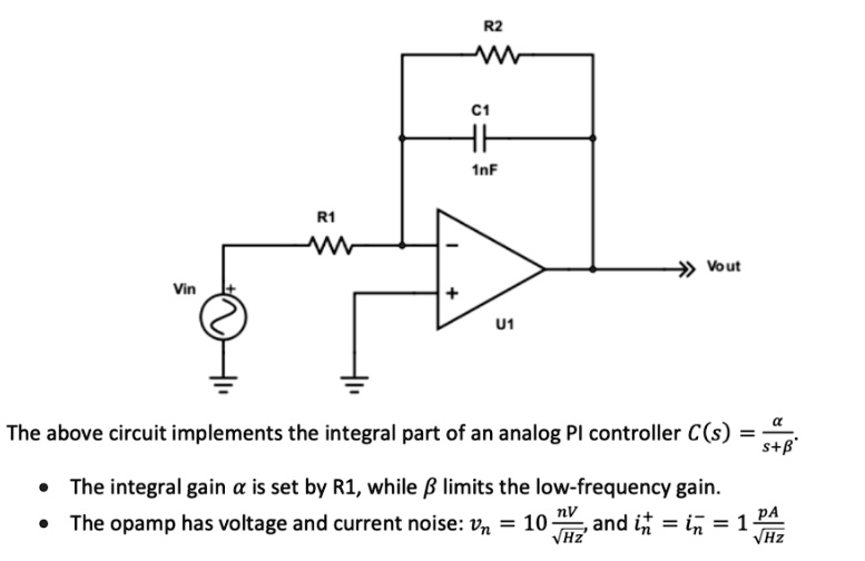 SOLVED: A. Choose R1 and R2 so that the gain is 1 at 1 kHz, and 100 at DC.B. Create a table of ...