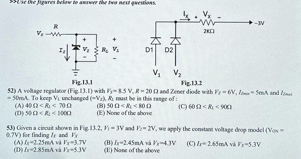 SOLVED: solve problem 53 Use the figures below to answer the two next questions VX 3V R Vs-WM 2K ...