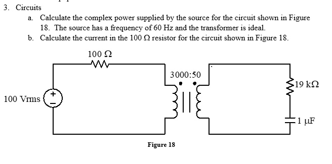 SOLVED: Circuits a. Calculate the complex power supplied by the source for the circuit shown in ...