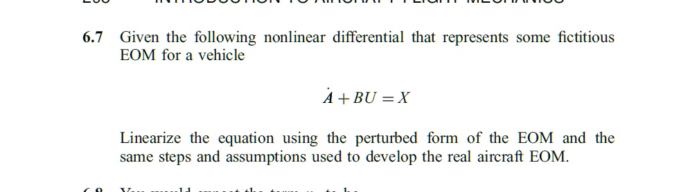 Given the following nonlinear differential equation that represents some fictitious EOM ...