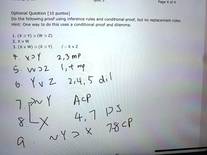 page 0f 4 optional question 10 puntos do the following proof using ...
