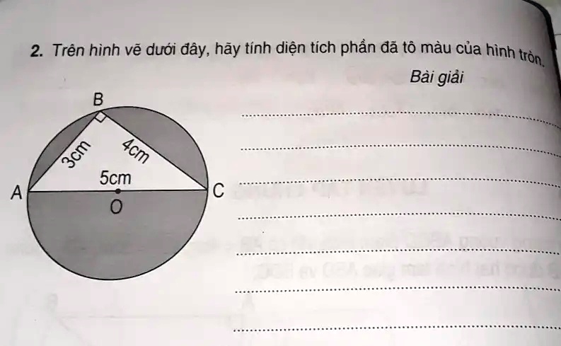 Solved 2 Trên Hình Vẽ Dưá›i đây Hãy TÃnh Diá‡n TÃch Pháº