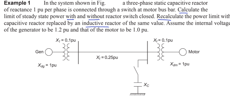 Example 1 In the system shown in Fig. a three-phase static capacitive ...