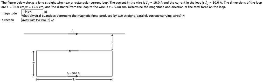 SOLVED: The figure below shows a long straight wire near a rectangular ...