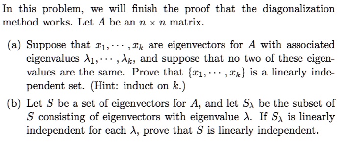 SOLVED: In this problem; we will finish the proof that the ...