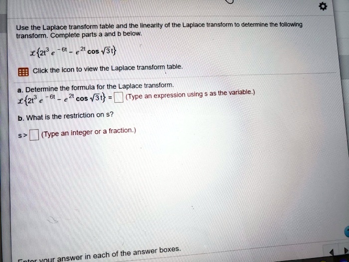 use the laplace transform table and the linearity of he laplace ...