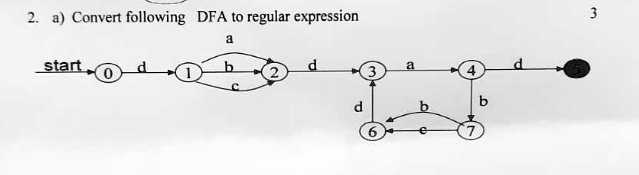 2. a) Convert following DFA to regular expression 2. a) Convert following DFA to regular expression
