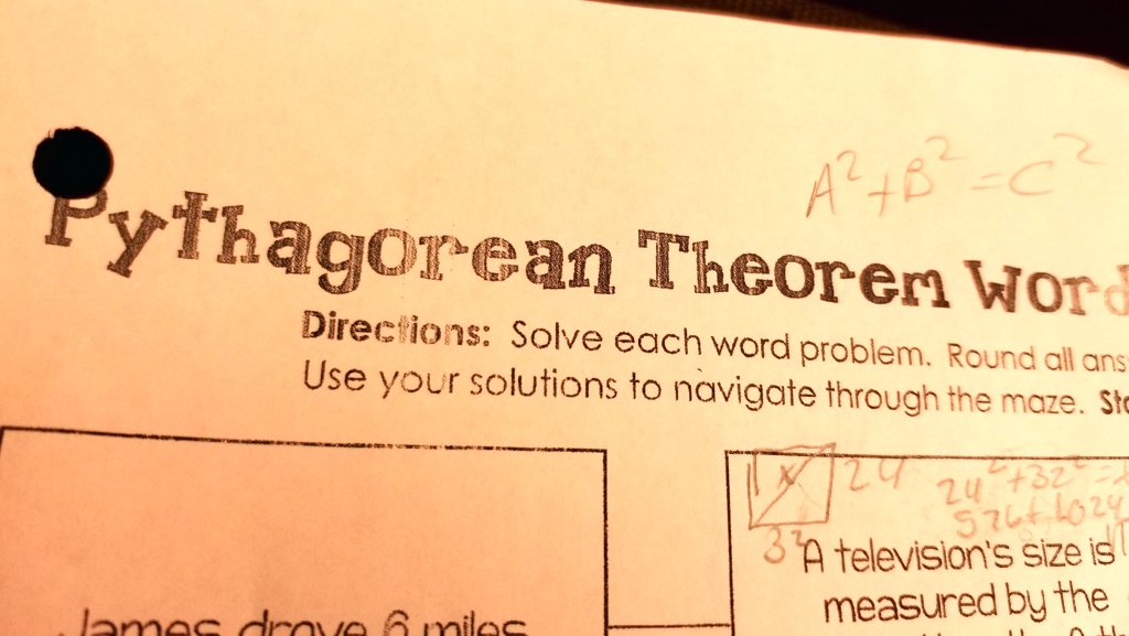 A² + B² =C² Pythagorean Theorem Word Directions: Solve each word problem. Round all answers to ...