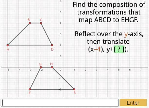 Find the composition of transformations that map ABCD to...