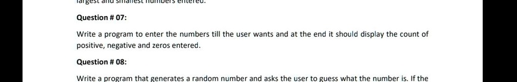Question07 Write A Program To Enter The Numbers Until The User Wants And At The End It