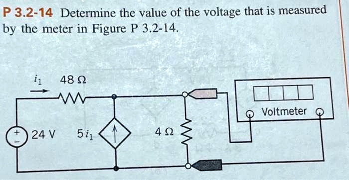 P 3.2-14 Determine the value of the voltage that is measured...