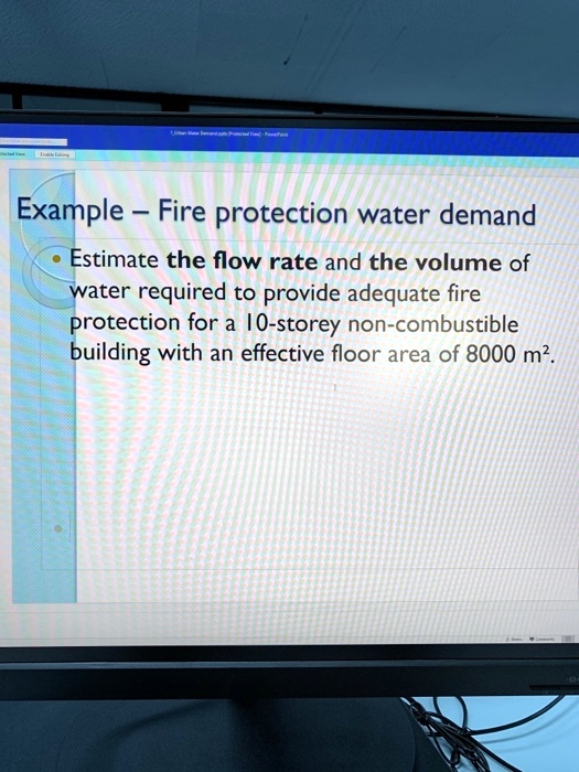 SOLVED: Example Fire Protection Water Demand: Estimate the flow rate ...