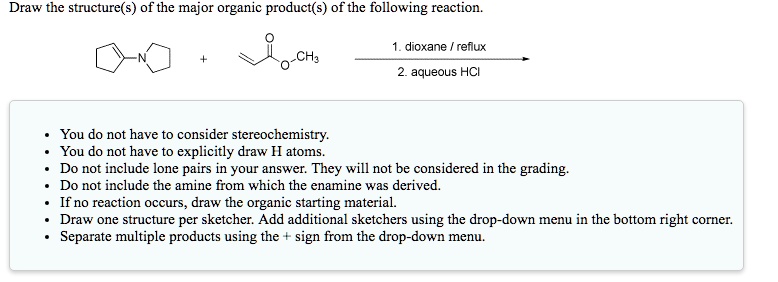 SOLVED: Draw the structure(s) of the major organic product(s) of the ...