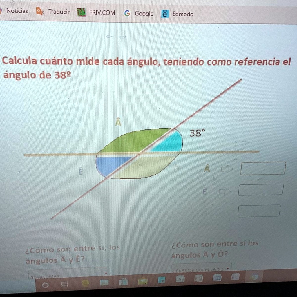 SOLVED: Calcula cuánto mide cada ángulo, teniendo como referencia el ...