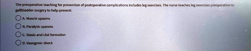 the preoperative teaching for prevention of postoperative complications ...