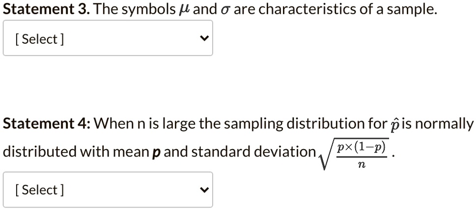 SOLVED: Statement 3. The symbols p and 0 are characteristics of a ...