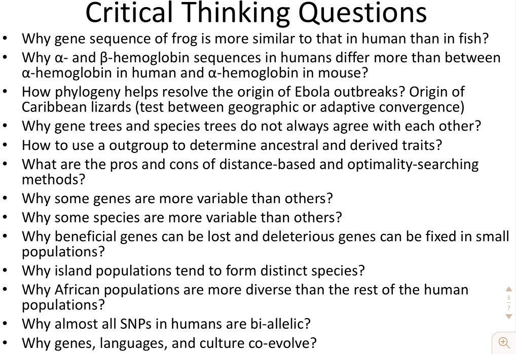 critical thinking questions why gene sequence of frog is more similar ...