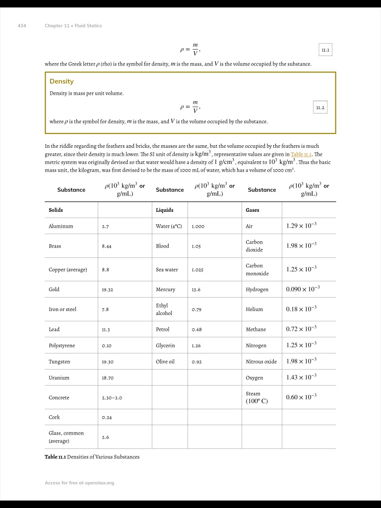 chapter 11 fluid statics where the greek lerter rho ische symbol for ...