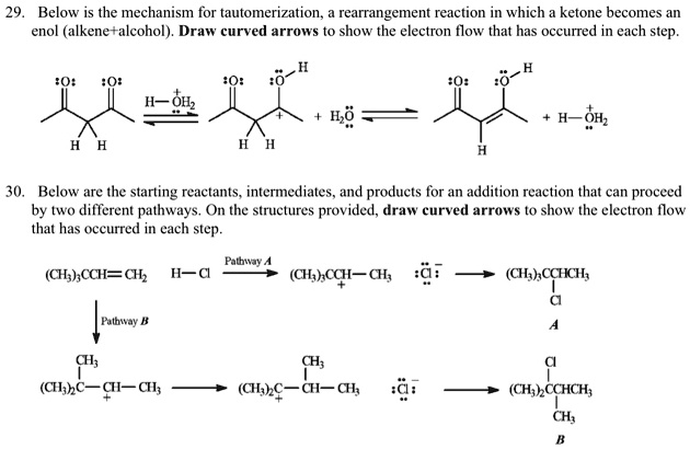 SOLVED: Below is the mechanism for tautomerization, rearrangement ...
