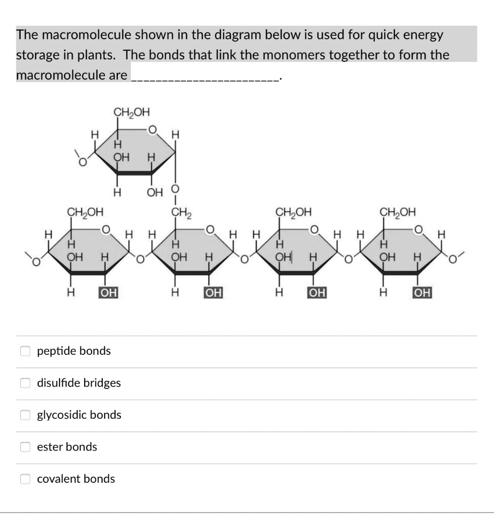 The macromolecule shown in the diagram below is used for...