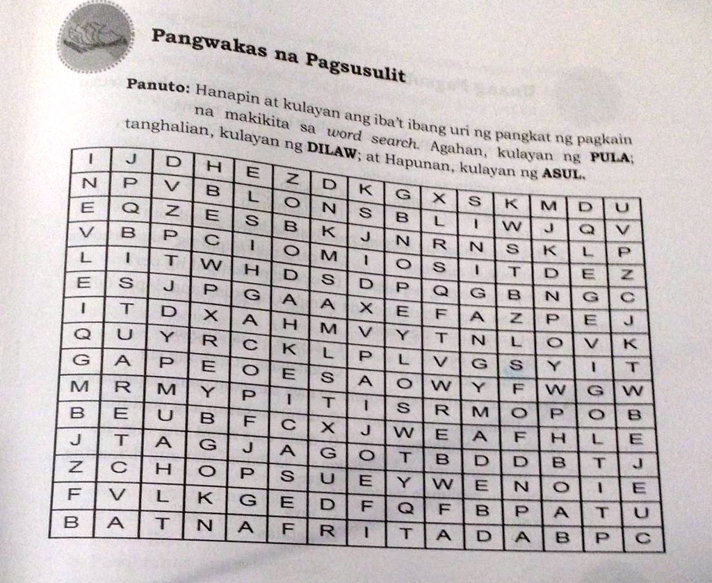 SOLVED: hanapin at kulayan ang ibat ibang uri ng pangkat ng pagkain na ...