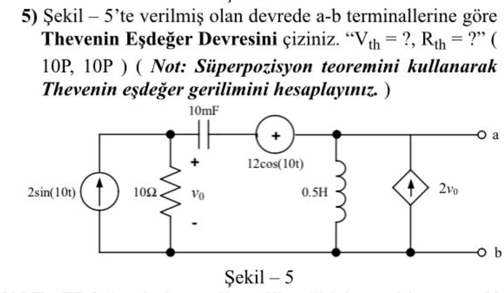 SOLVED: Draw the Thevenin Equivalent Circuit according to the a-b ...