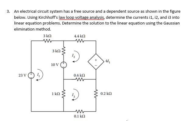 SOLVED: An electrical circuit system has a free source and a dependent source as shown in the ...