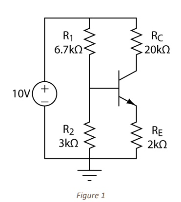 SOLVED: 1) Calculate IC and VCE and determine if the transistor ...