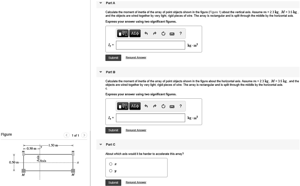 pana calculate the moment of inertia of the array of point objects shown the figure figure about ...
