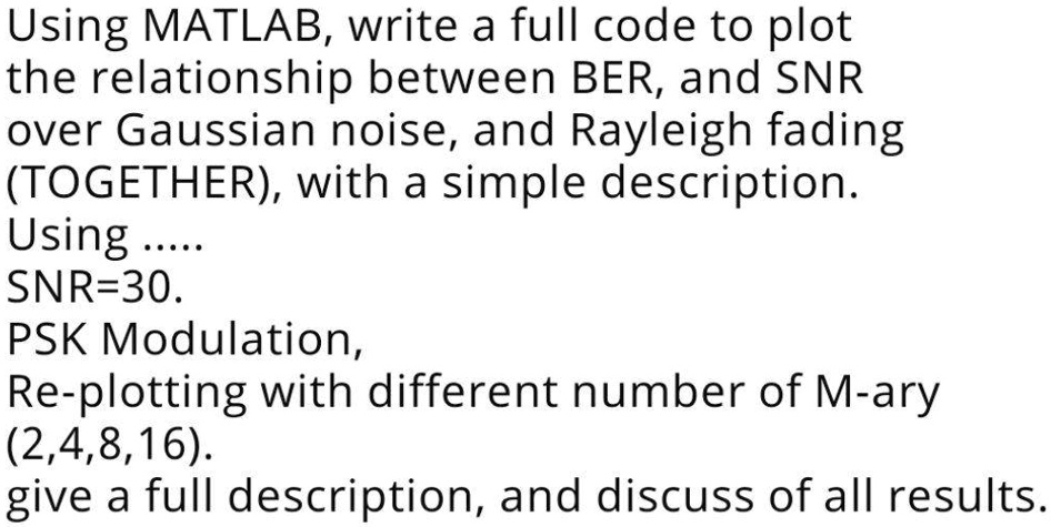 Solved Using Matlab Write A Full Code To Plot The Relationship 6955