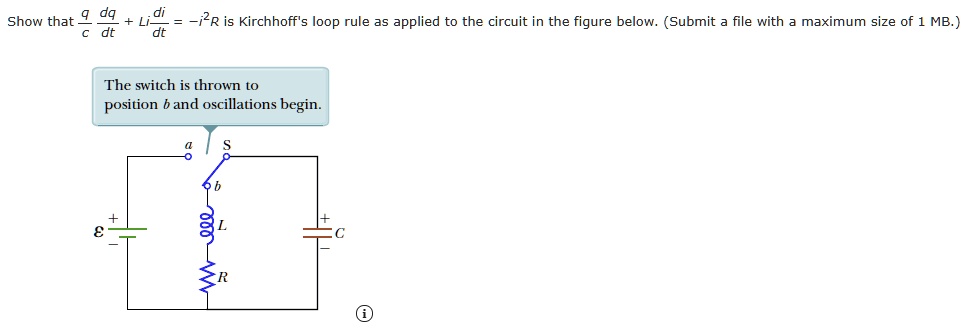 SOLVED: Show that R2R is Kirchhoff's loop rule as applied to the circuit in the figure below ...