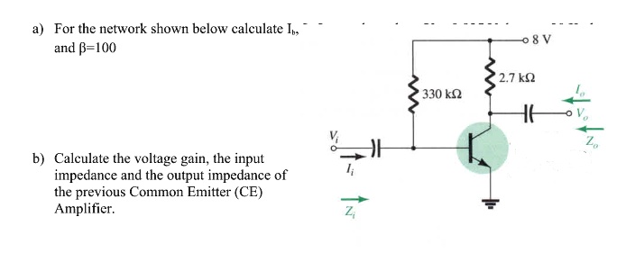 SOLVED: a) For the network shown below, calculate I and = 100 7k 330k^2 b) Calculate the voltage ...