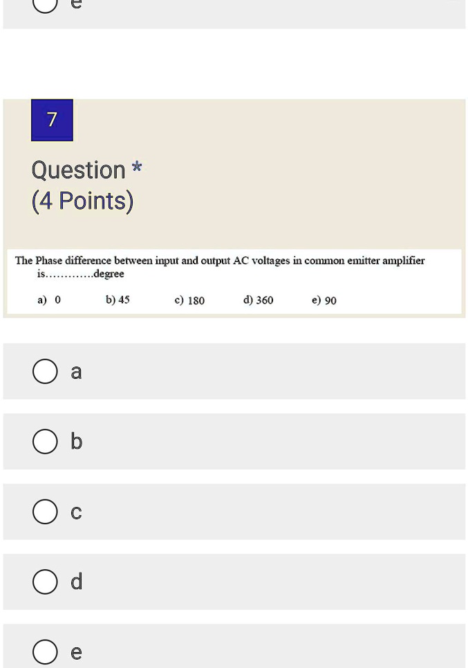 Solved Question 4 Points The Phase Difference Between Input And Output Ac Voltages In 1255