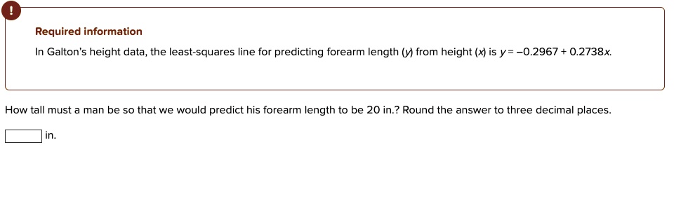 required information in galtons height data the least squares line for ...