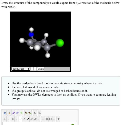 SOLVED: Draw the structure of' the compound vou would Frneci from SN2 ...