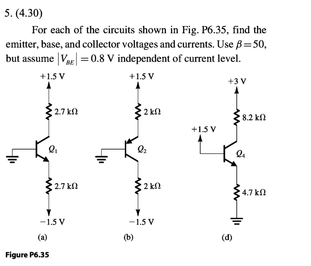 SOLVED: 5.(4.30) For each of the circuits shown in Fig. P6.35, find the ...