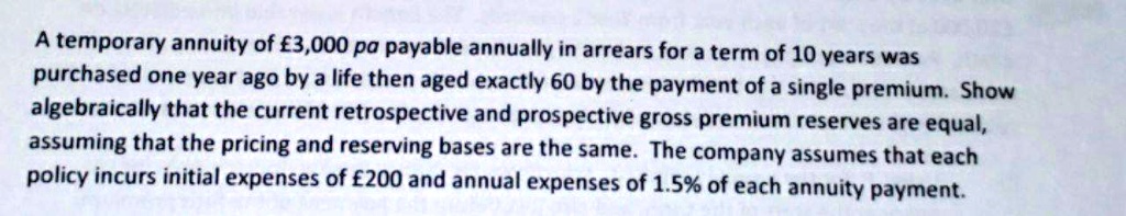 SOLVED: A temporary annuity of 3,000 per annum payable annually in ...