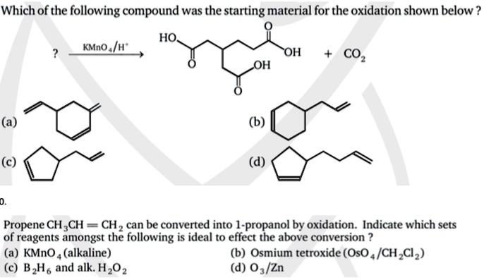 Which of the following compound was the starting material for the ...