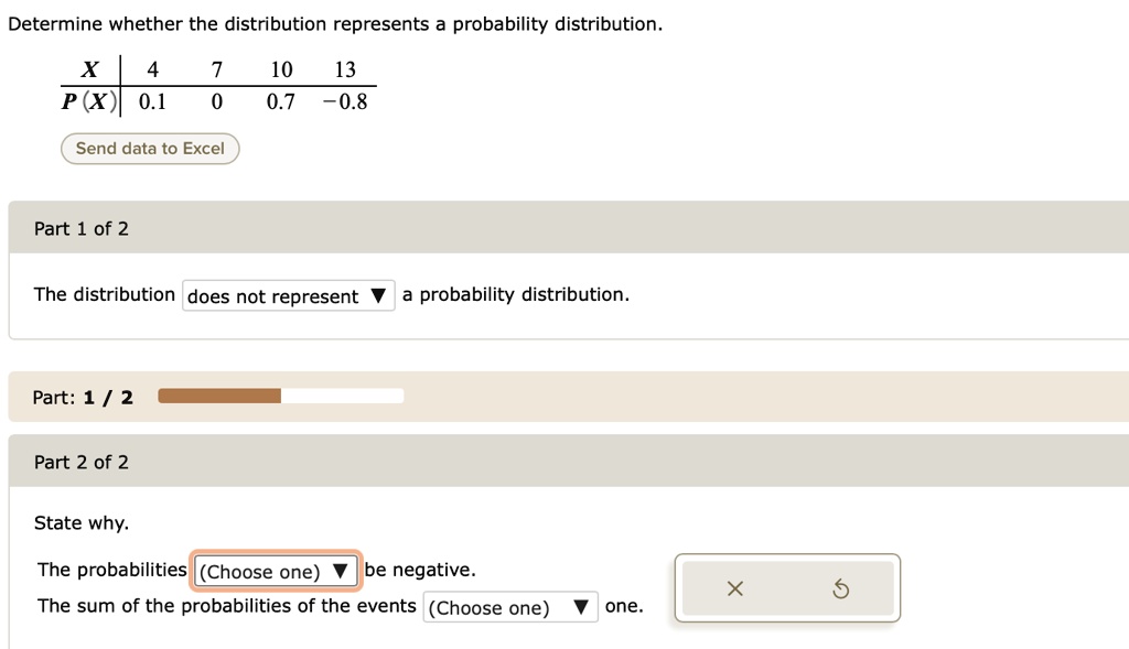 SOLVED: Determine whether the distribution represents a probability ...