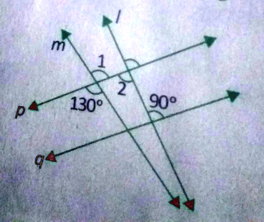 SOLVED: In the given figure, lines m and n are transversals cutting parallel lines p and q ...