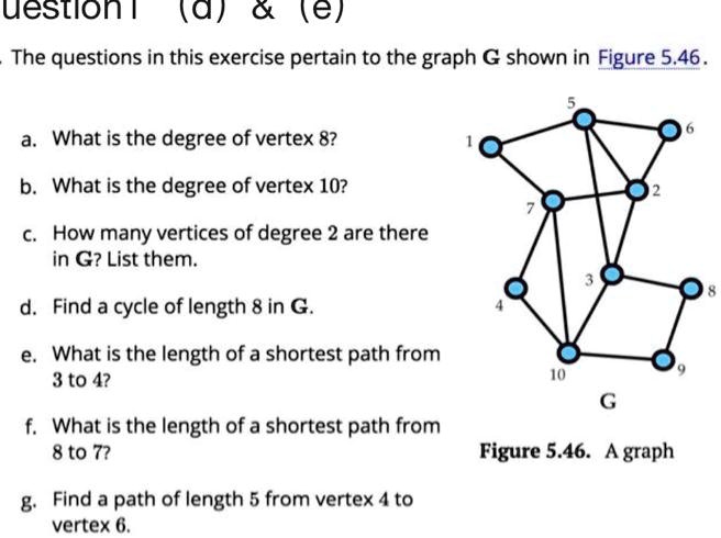 uestion 4 e the questions in this exercise pertain to the graph g shown in figure 546 what is ...