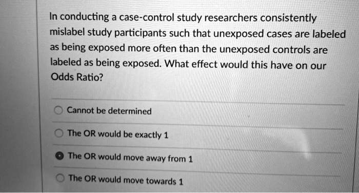 SOLVED: In conducting a case-control study researchers consistently ...