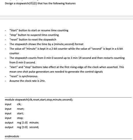 SOLVED: Design a stopwatch() that has the following features: - "Start ...