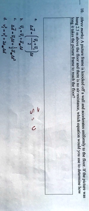 SOLVED: 'Suny it takes 25 marks the pictune - picture frame " frame ...
