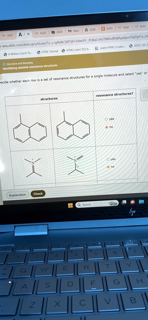 structure and bonding identifying skeletal resonance structures mecide whether each row is a set ...