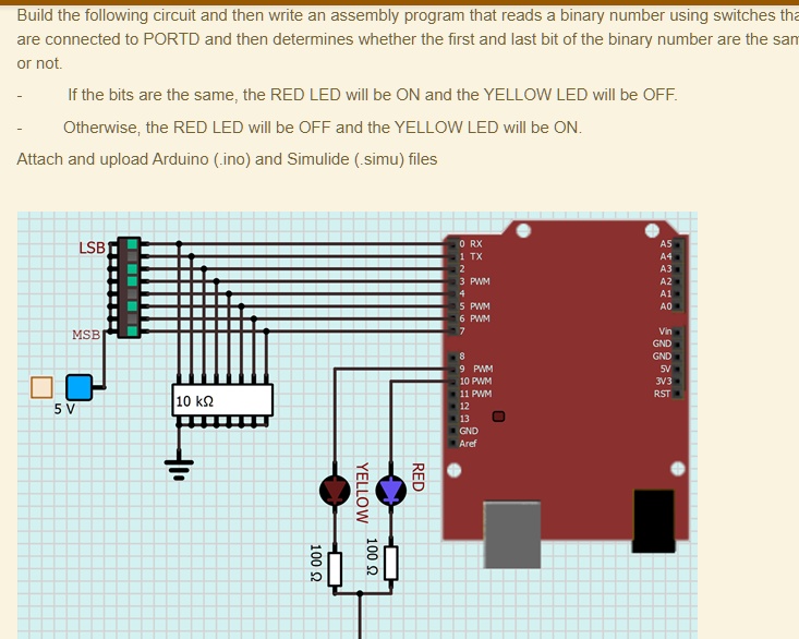 Solved Build The Following Circuit And Then Write An Assembly Program That Reads A Binary