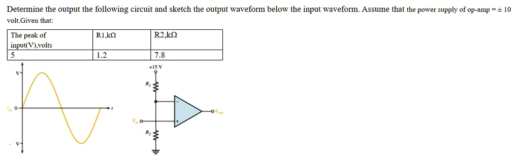 Solved Determine The Output The Following Circuit And Sketch The Output Waveform Below The